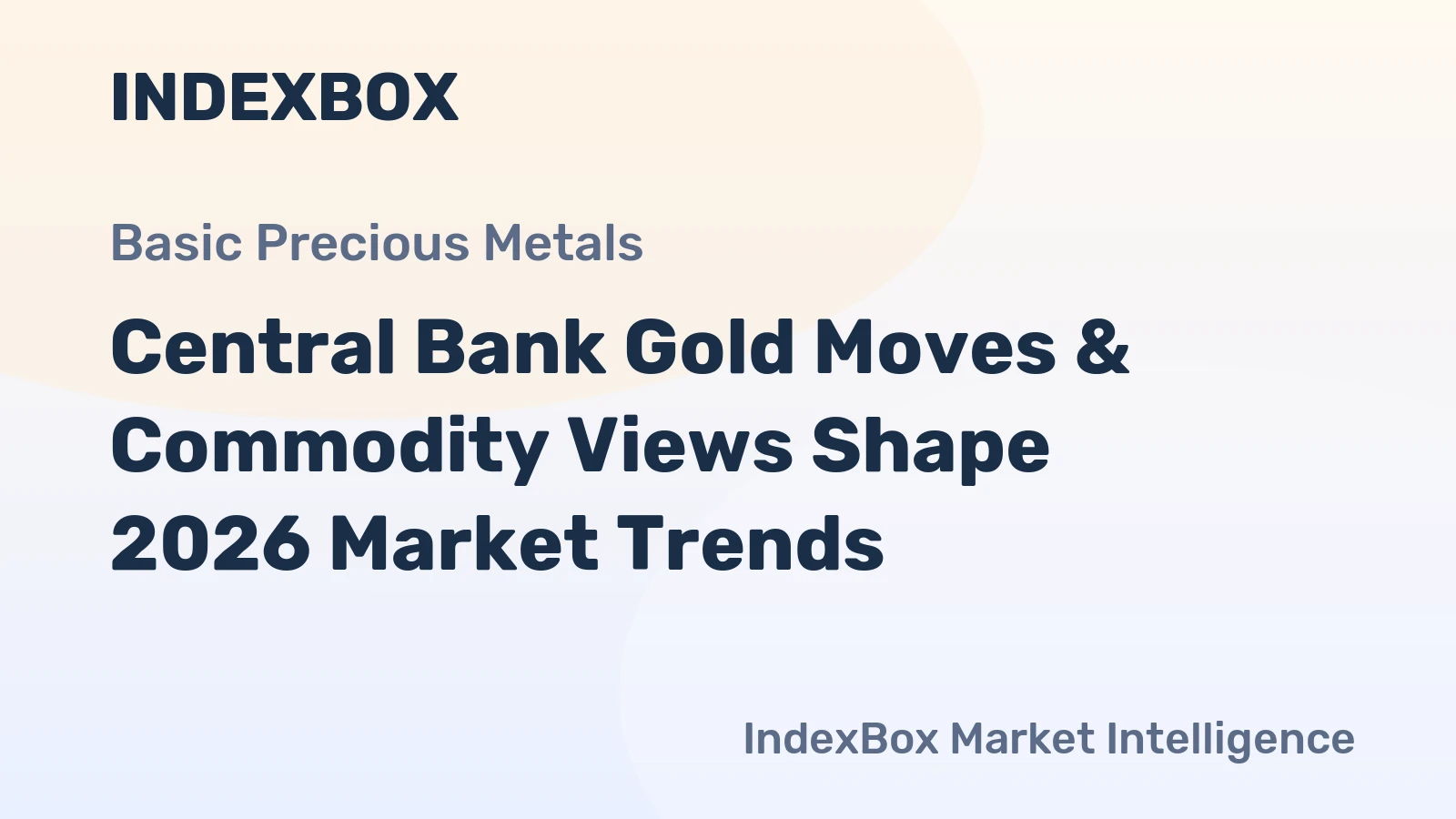 Central Bank Gold Moves & Commodity Views Shape 2026 Market Trends