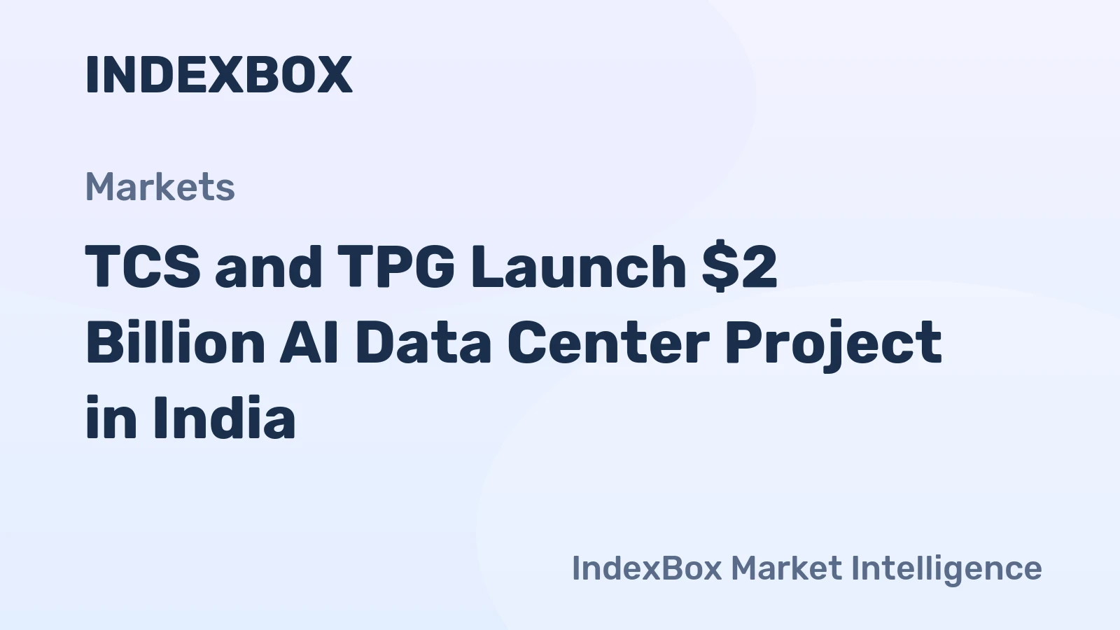TCS and TPG Launch $2 Billion AI Data Center Project in India