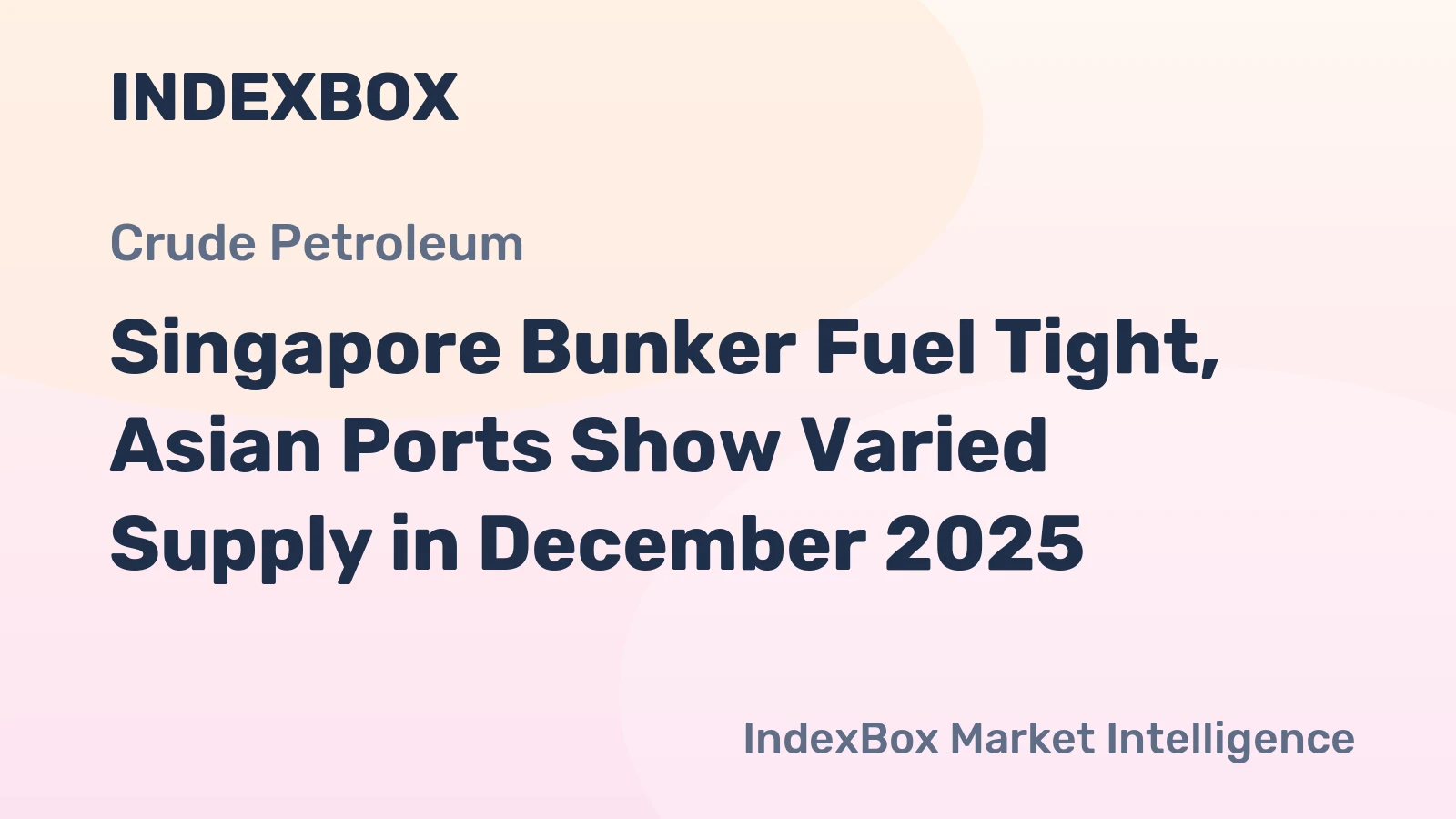 Singapore Bunker Fuel Tight, Asian Ports Show Varied Supply in December 2025