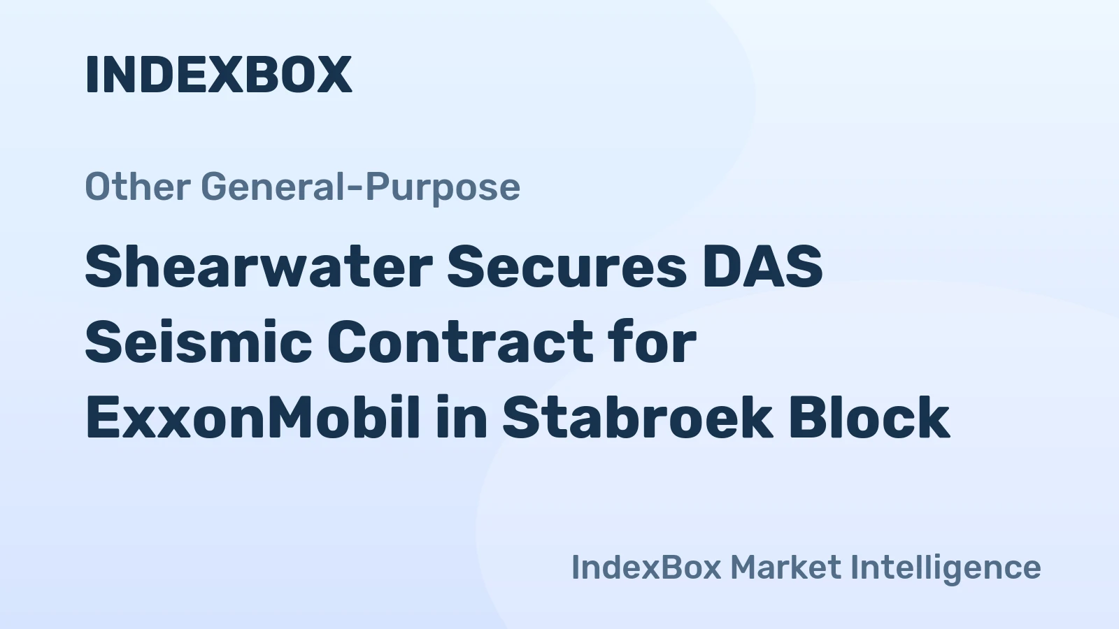 Shearwater Secures DAS Seismic Contract for ExxonMobil in Stabroek Block