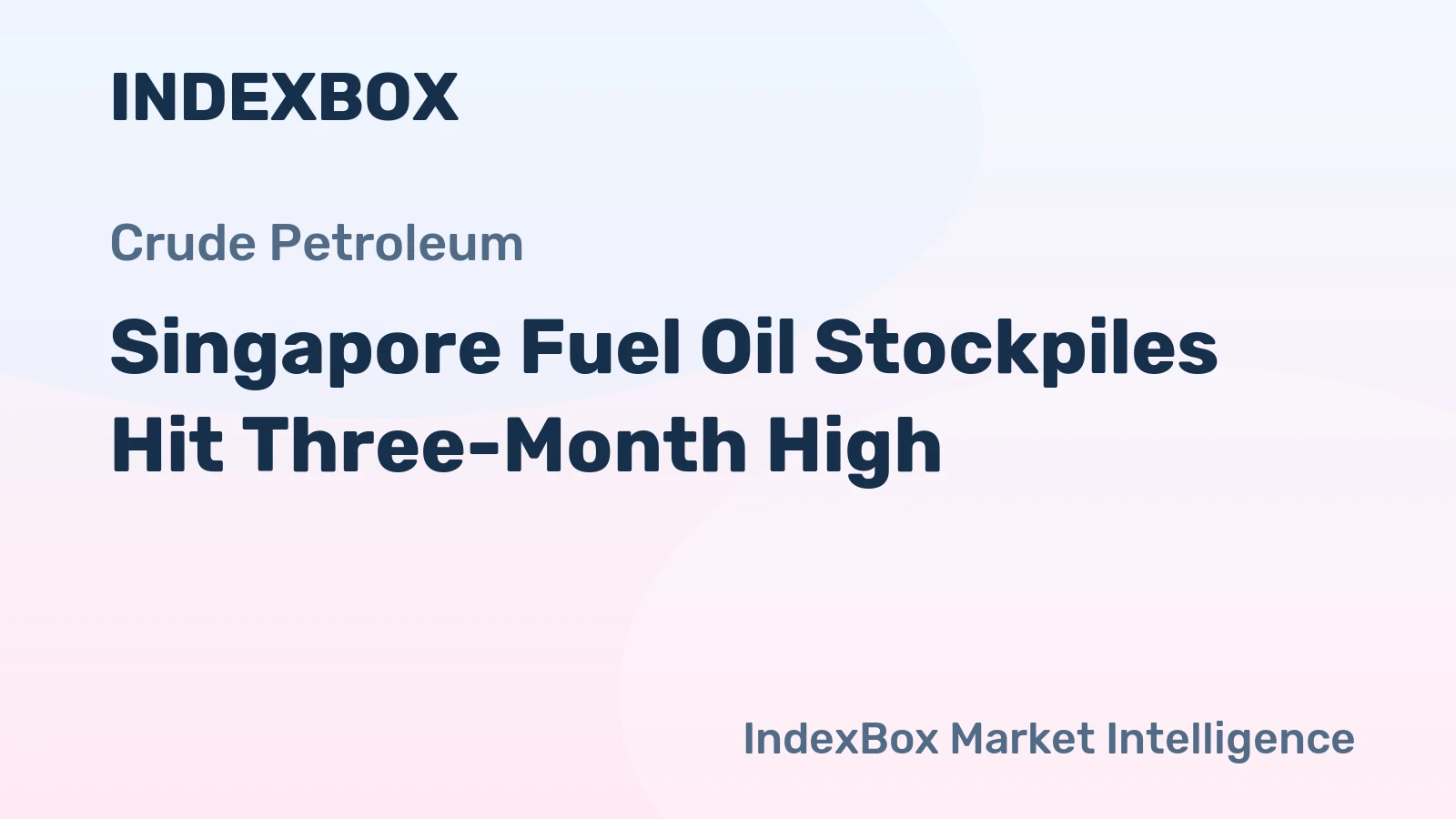 Singapore Fuel Oil Stockpiles Hit Three-Month High