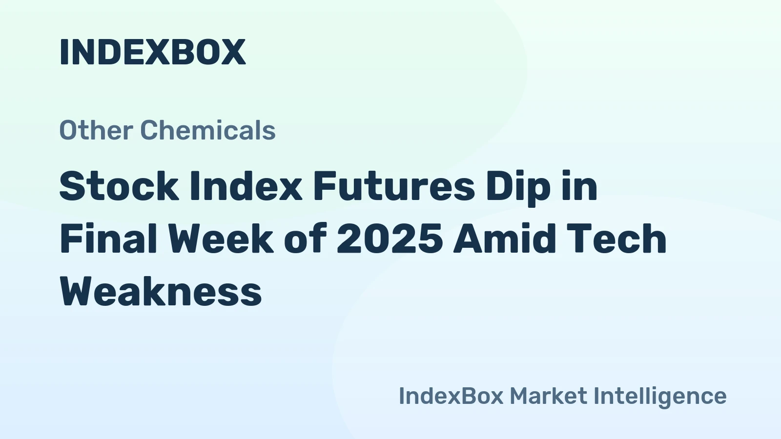 Stock Index Futures Dip in Final Week of 2025 Amid Tech Weakness