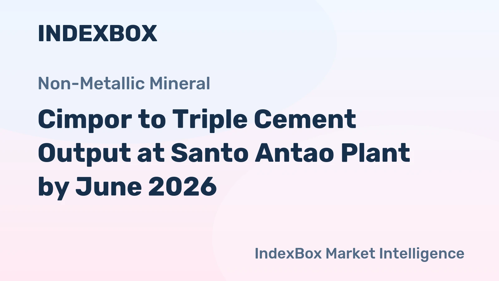 Cimpor to Triple Cement Output at Santo Antao Plant by June 2026