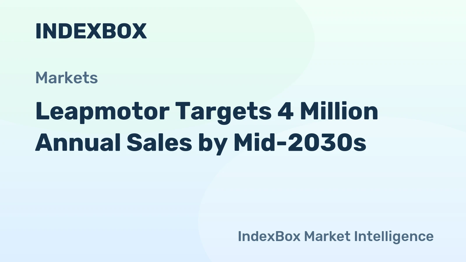 Leapmotor Targets 4 Million Annual Sales by Mid-2030s
