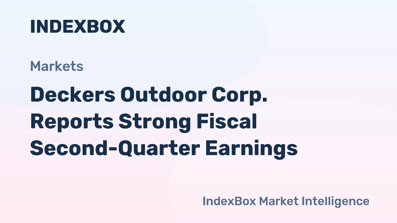 Deckers Outdoor Corp. Reports Strong Fiscal Second-Quarter Earnings