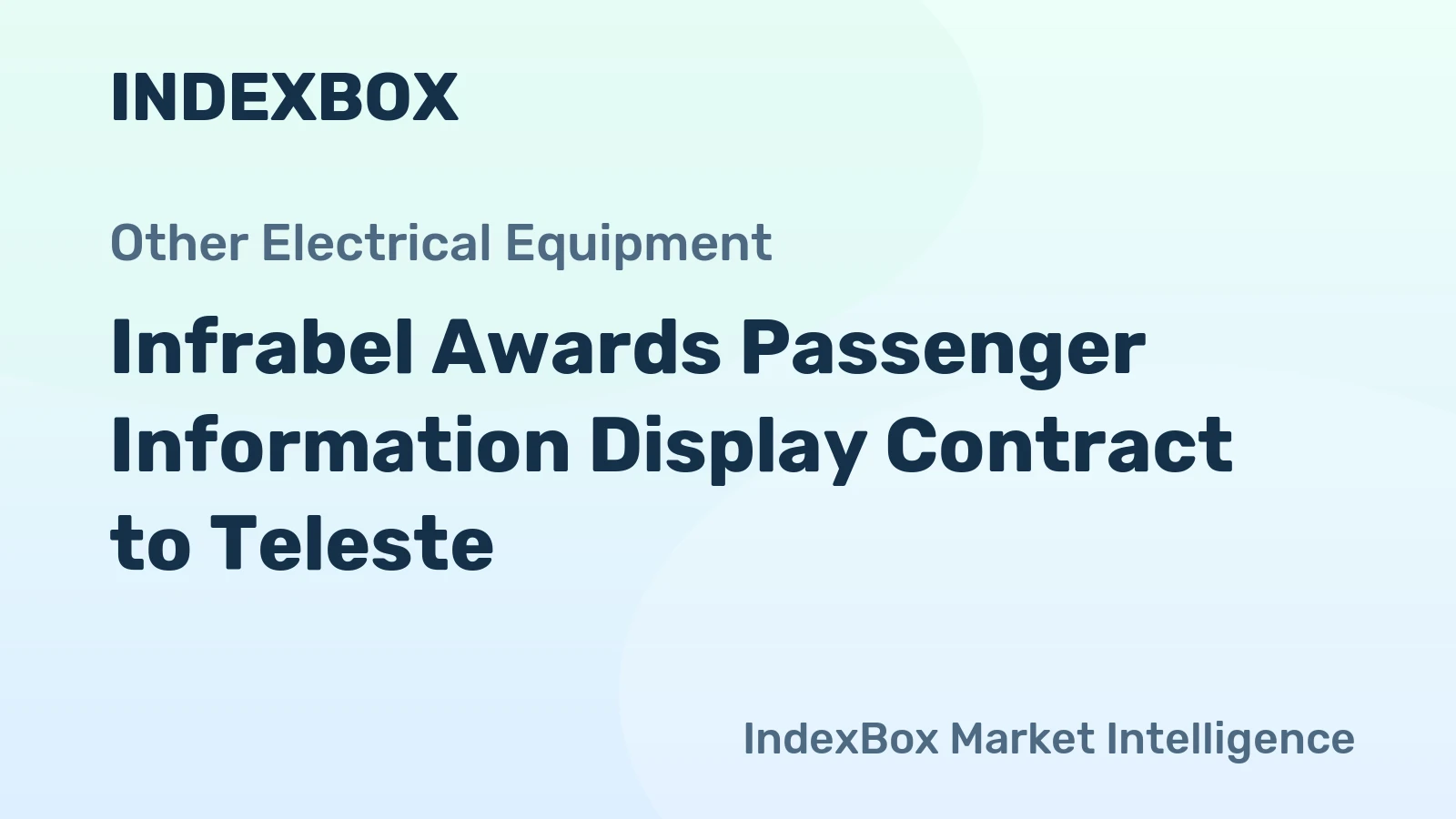 Infrabel Awards Passenger Information Display Contract to Teleste