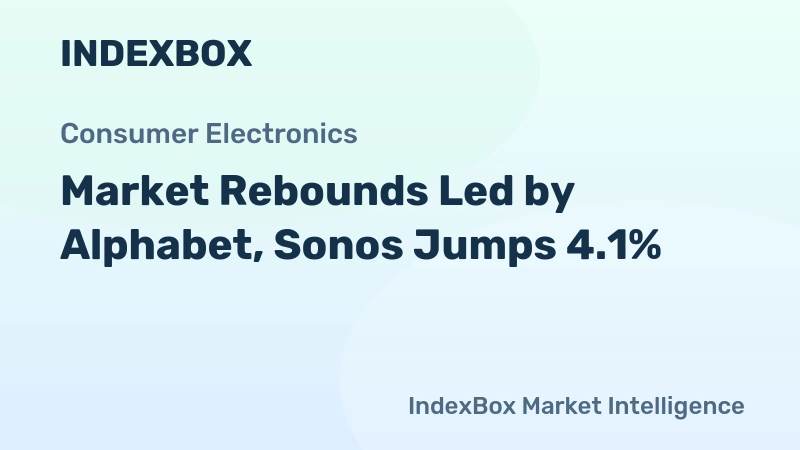 Market Rebounds Led by Alphabet, Sonos Jumps 4.1%