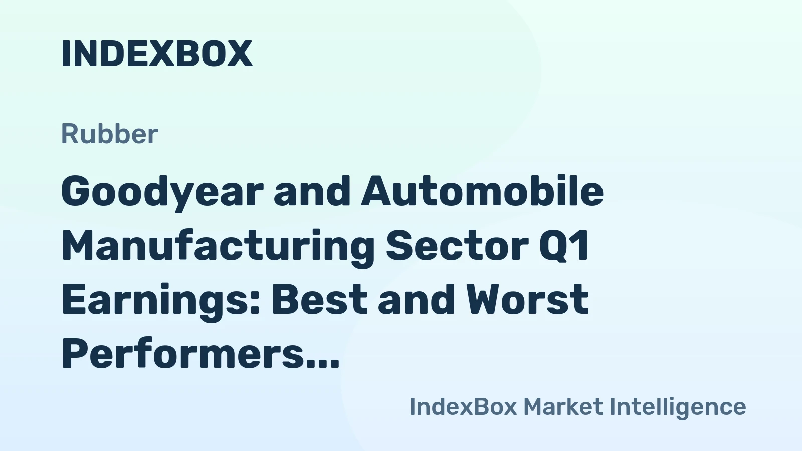 Goodyear and Automobile Manufacturing Sector Q1 Earnings: Best and Worst Performers