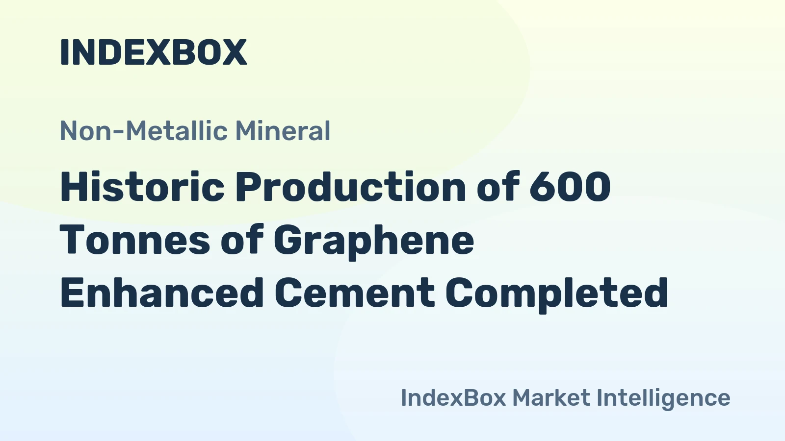 Historic Production of 600 Tonnes of Graphene Enhanced Cement Completed