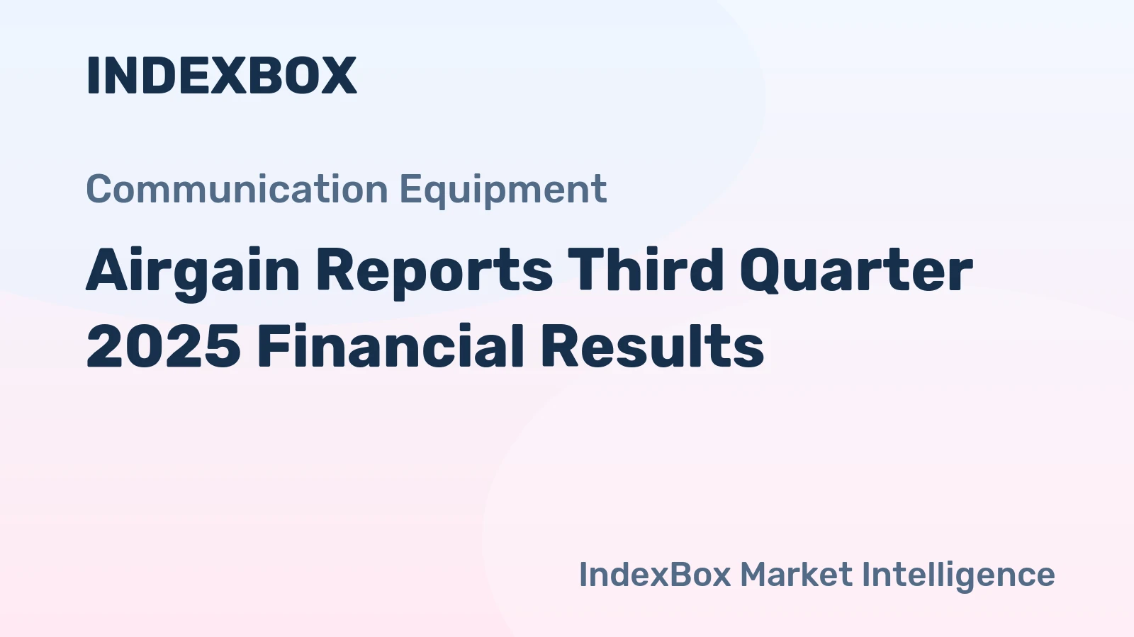 Airgain Reports Third Quarter 2025 Financial Results