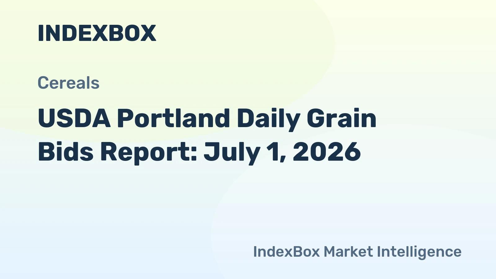 USDA Portland Daily Grain Bids Report: July 1, 2026