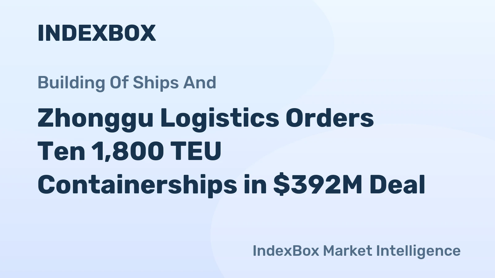 Zhonggu Logistics Orders Ten 1,800 TEU Containerships in $392M Deal