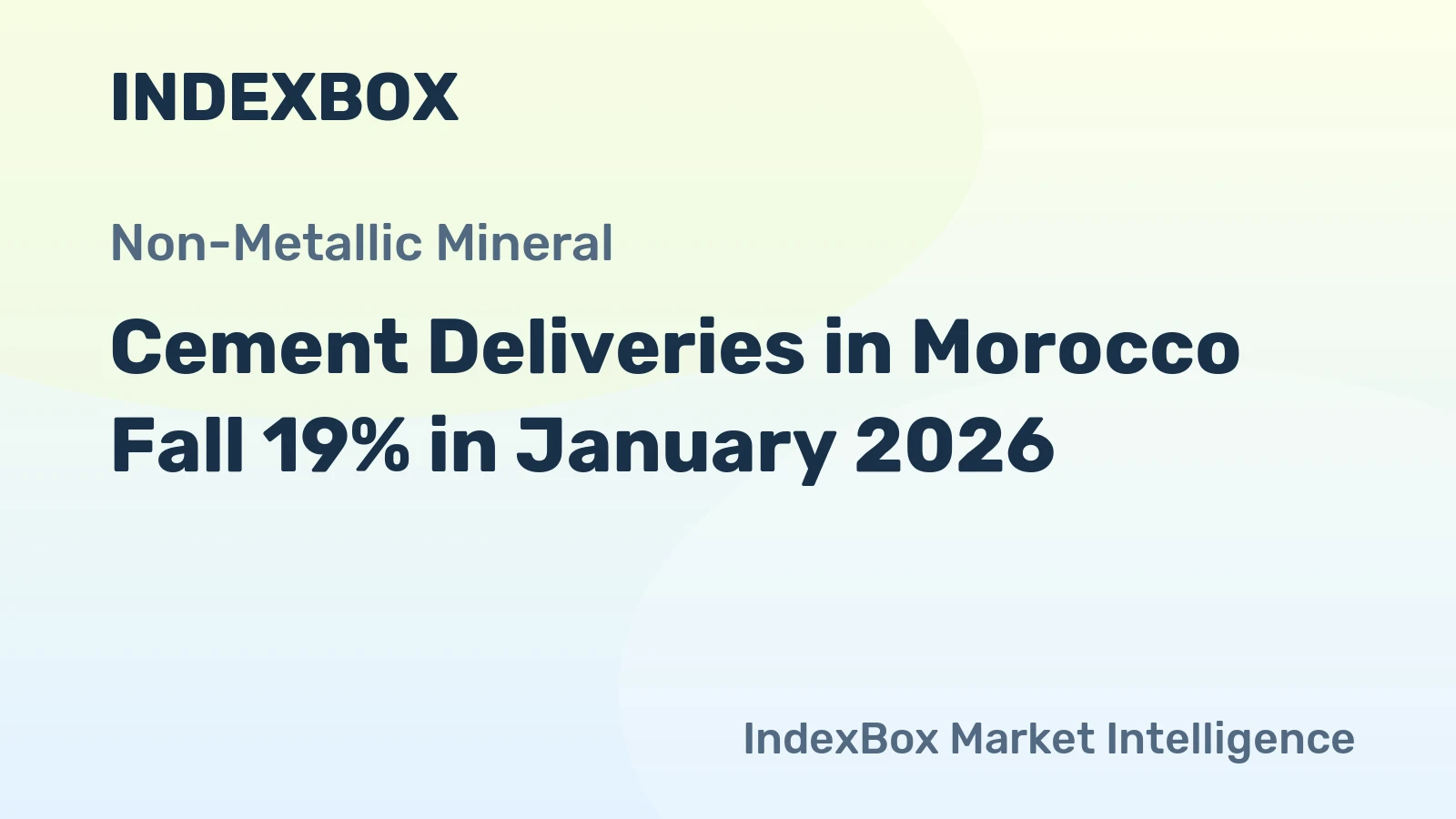 Cement Deliveries in Morocco Fall 19% in January 2026
