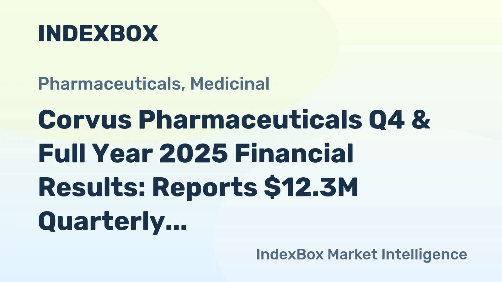 Corvus Pharmaceuticals Q4 & Full Year 2025 Financial Results: Reports $12.3M Quarterly Loss