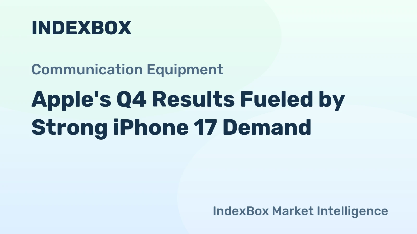 Apple's Q4 Results Fueled by Strong iPhone 17 Demand