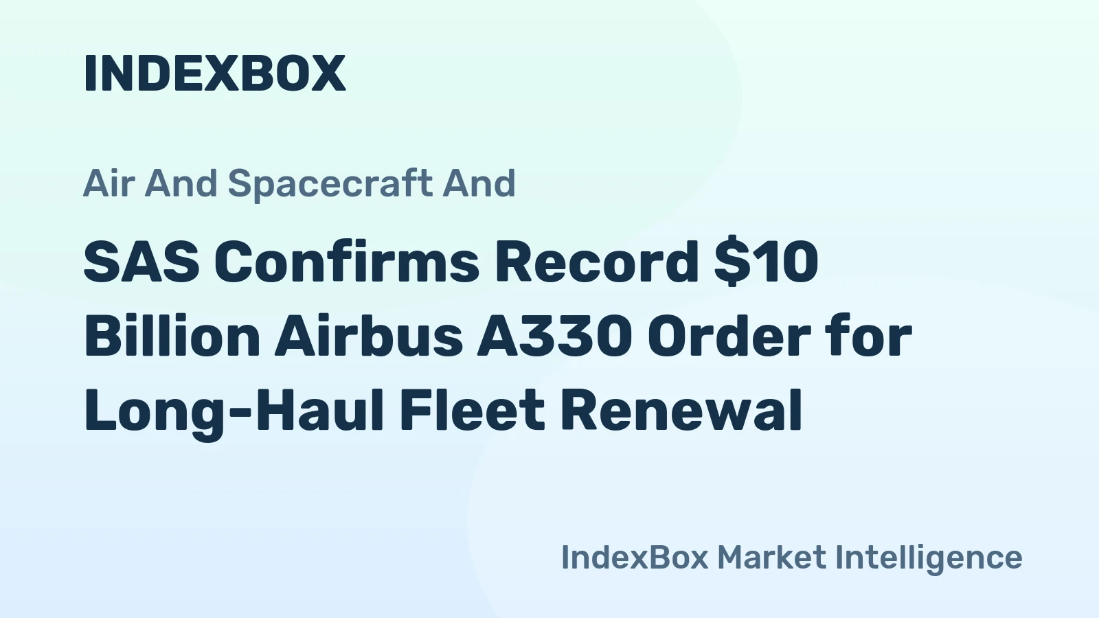 SAS Confirms Record $10 Billion Airbus A330 Order for Long-Haul Fleet Renewal