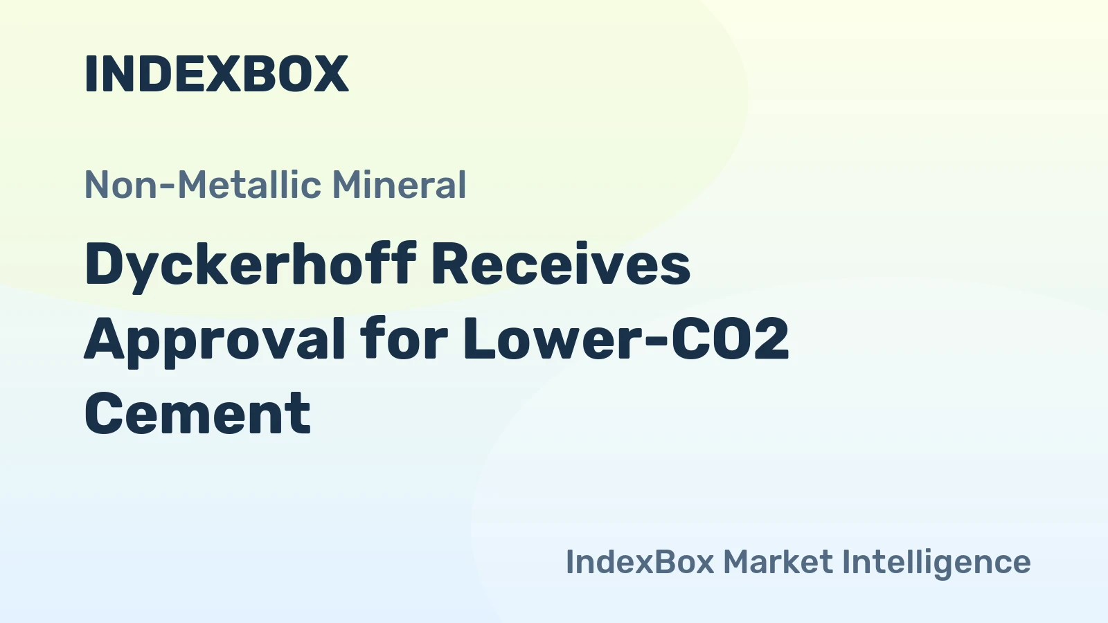 Dyckerhoff Receives Approval for Lower-CO2 Cement