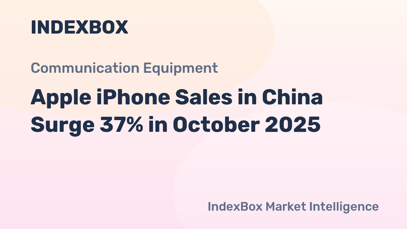 Apple iPhone Sales in China Surge 37% in October 2025