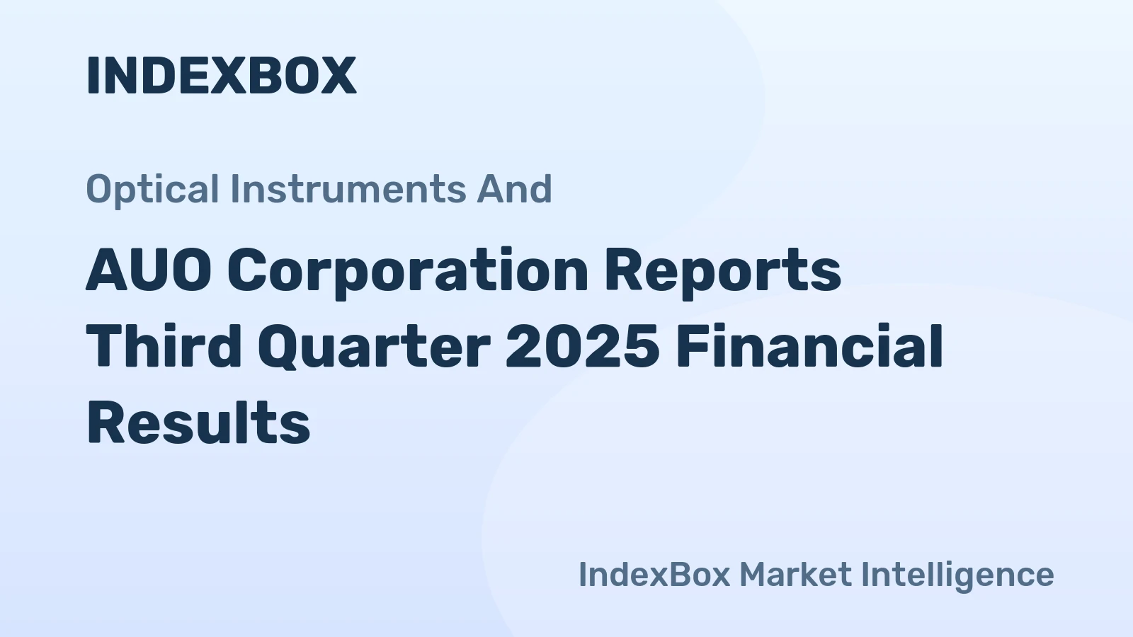 AUO Corporation Reports Third Quarter 2025 Financial Results