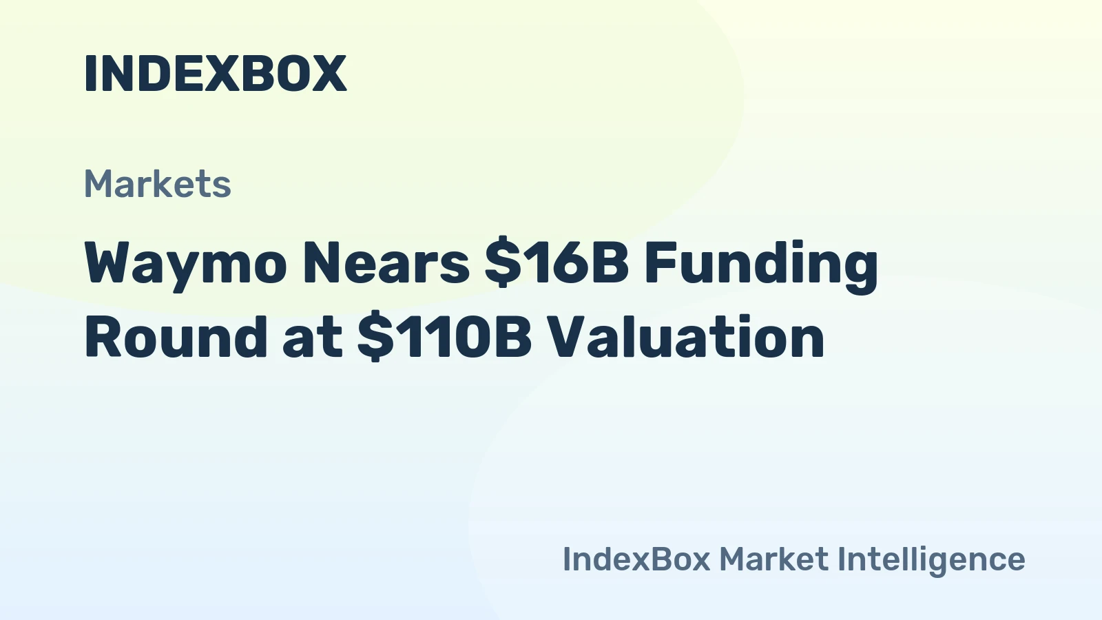 Waymo Nears $16B Funding Round at $110B Valuation