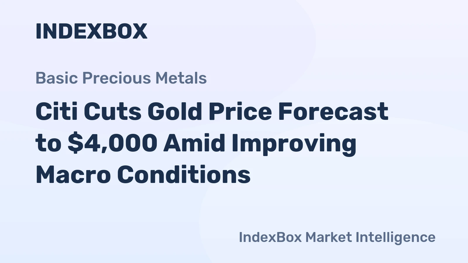 Citi Cuts Gold Price Forecast to $4,000 Amid Improving Macro Conditions