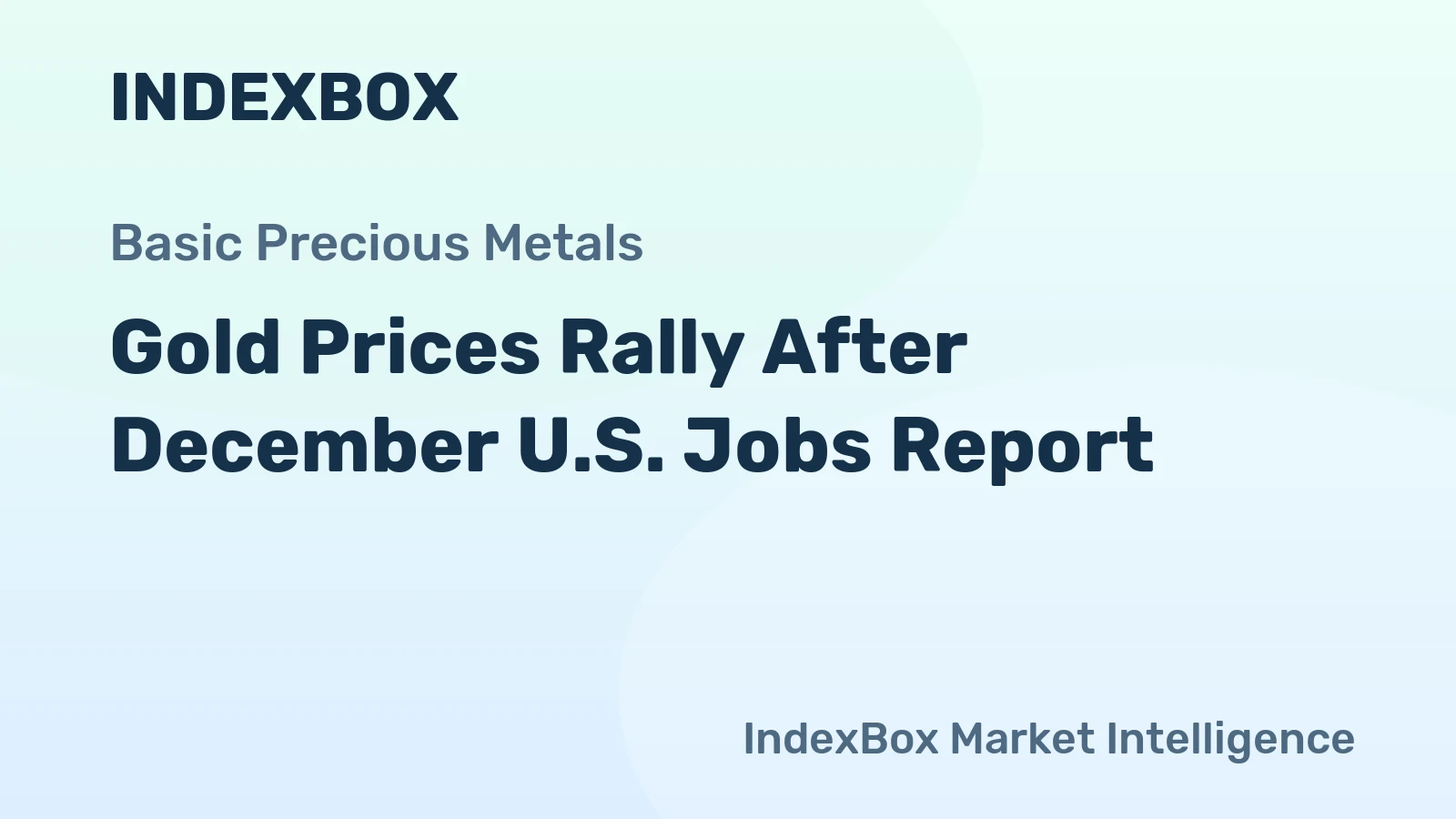 Gold Prices Rally After December U.S. Jobs Report
