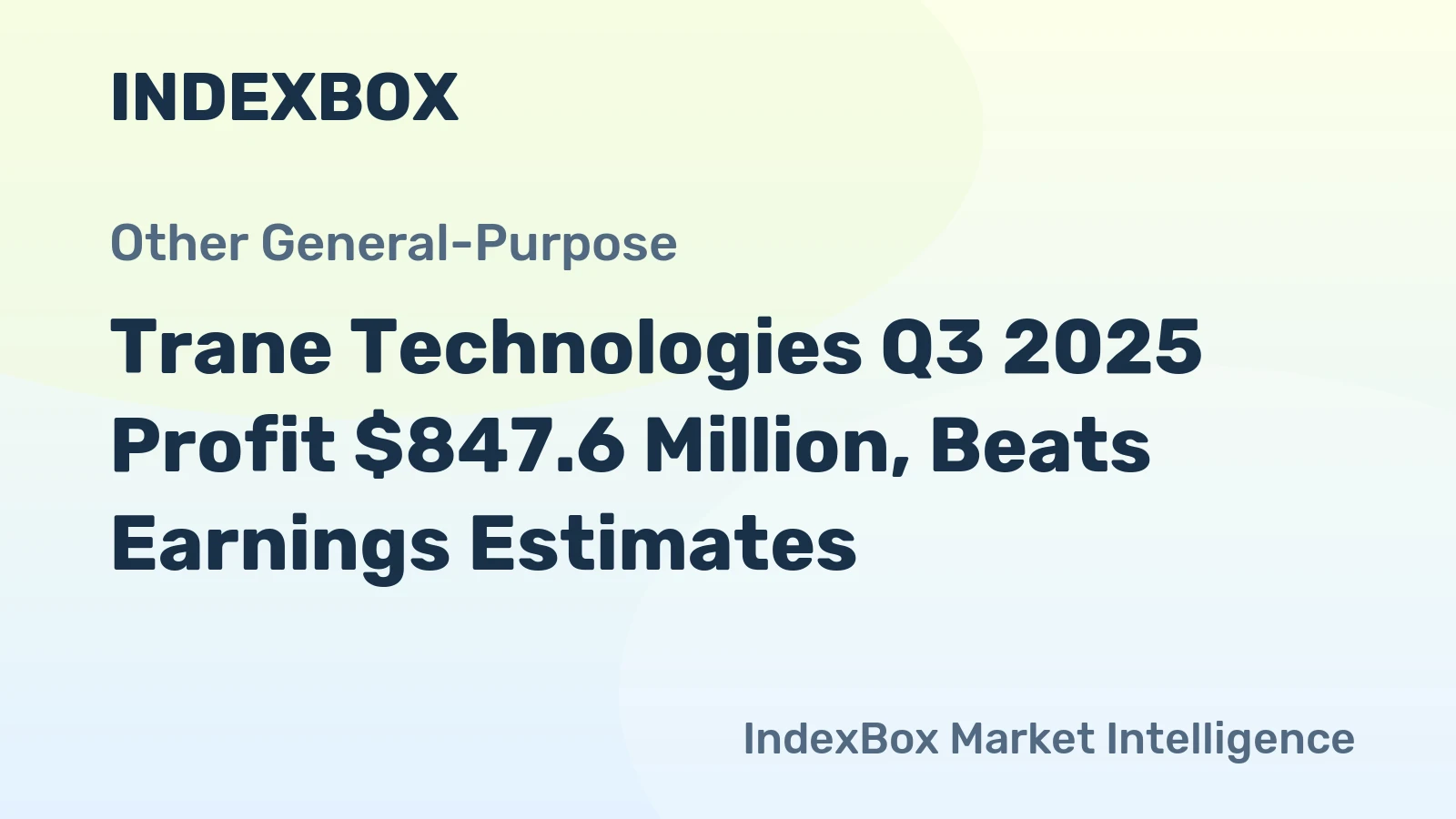 Trane Technologies Q3 2025 Profit $847.6 Million, Beats Earnings Estimates