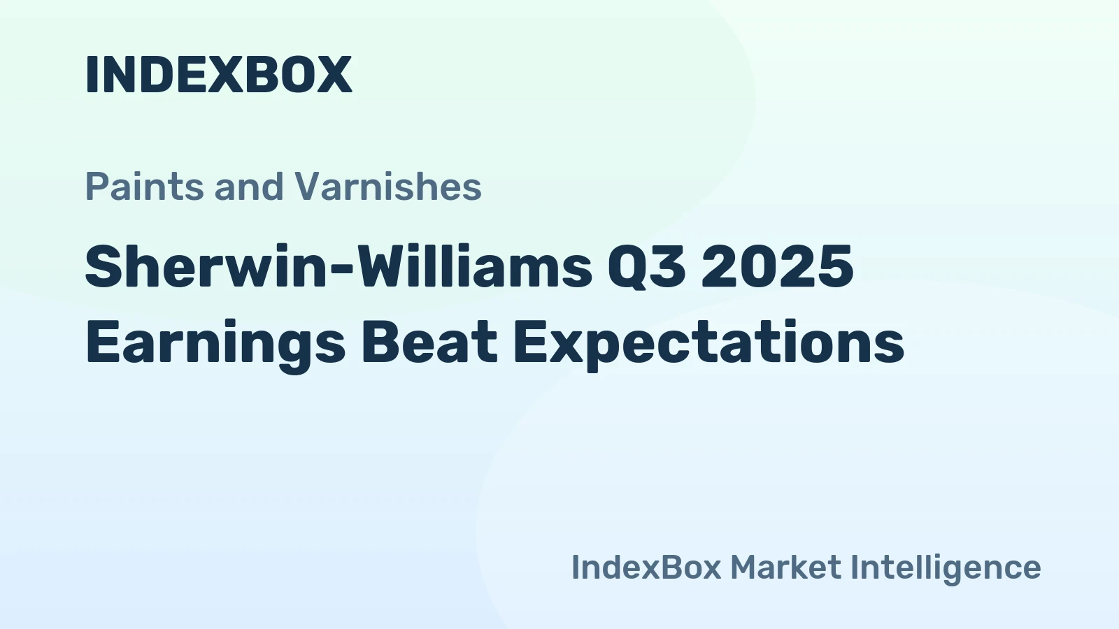 Sherwin-Williams Q3 2025 Earnings Beat Expectations
