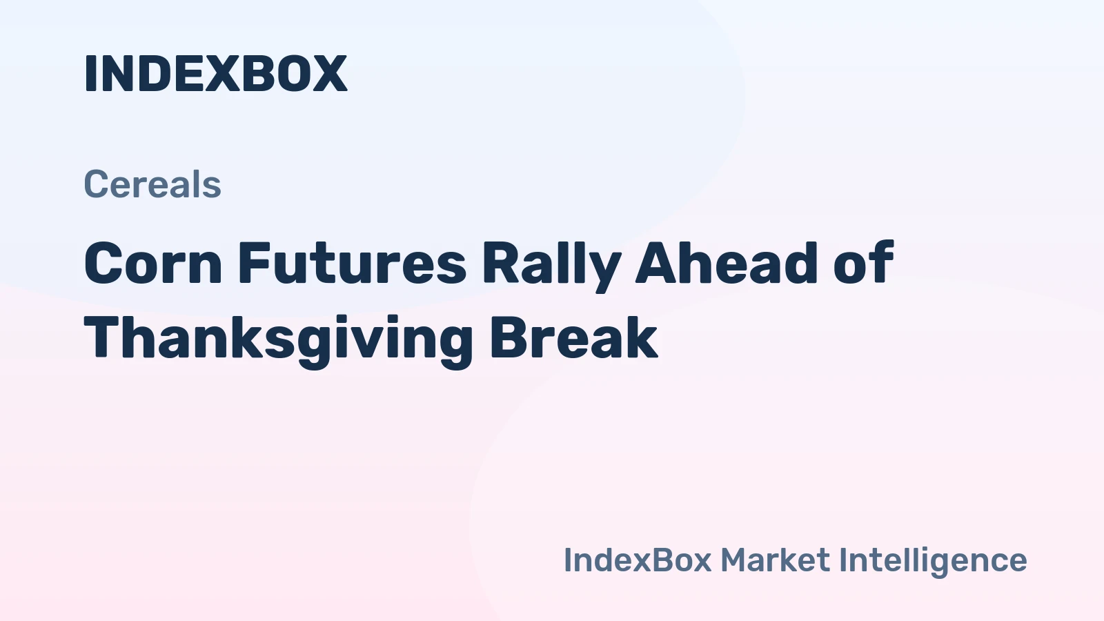 Corn Futures Rally Ahead of Thanksgiving Break