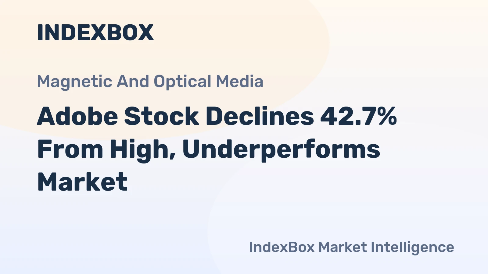 Adobe Stock Declines 42.7% From High, Underperforms Market