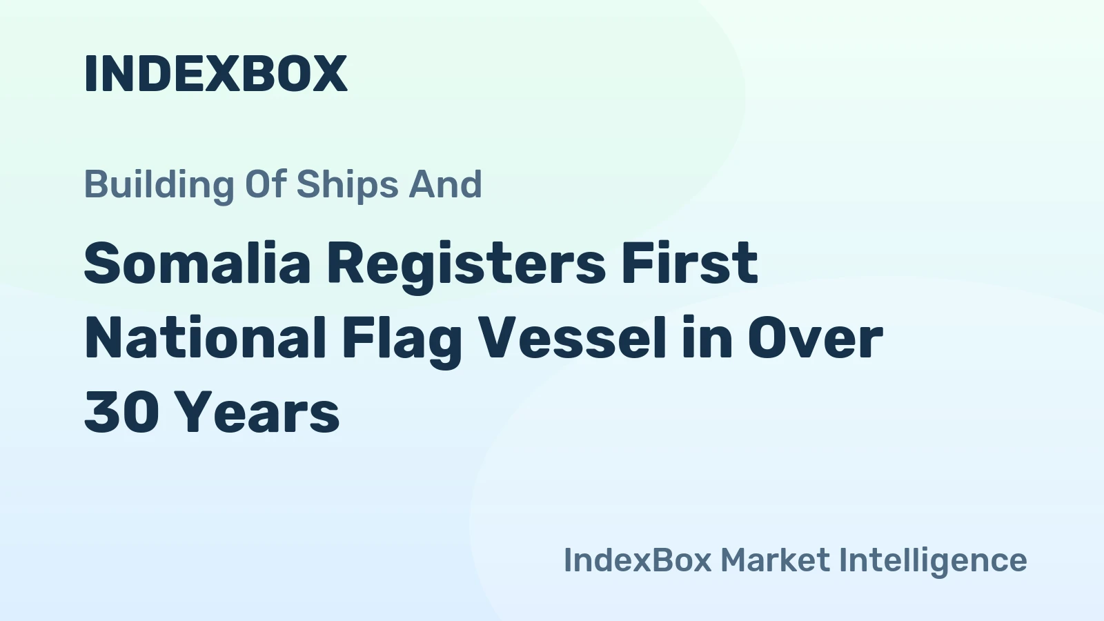 Somalia Registers First National Flag Vessel in Over 30 Years