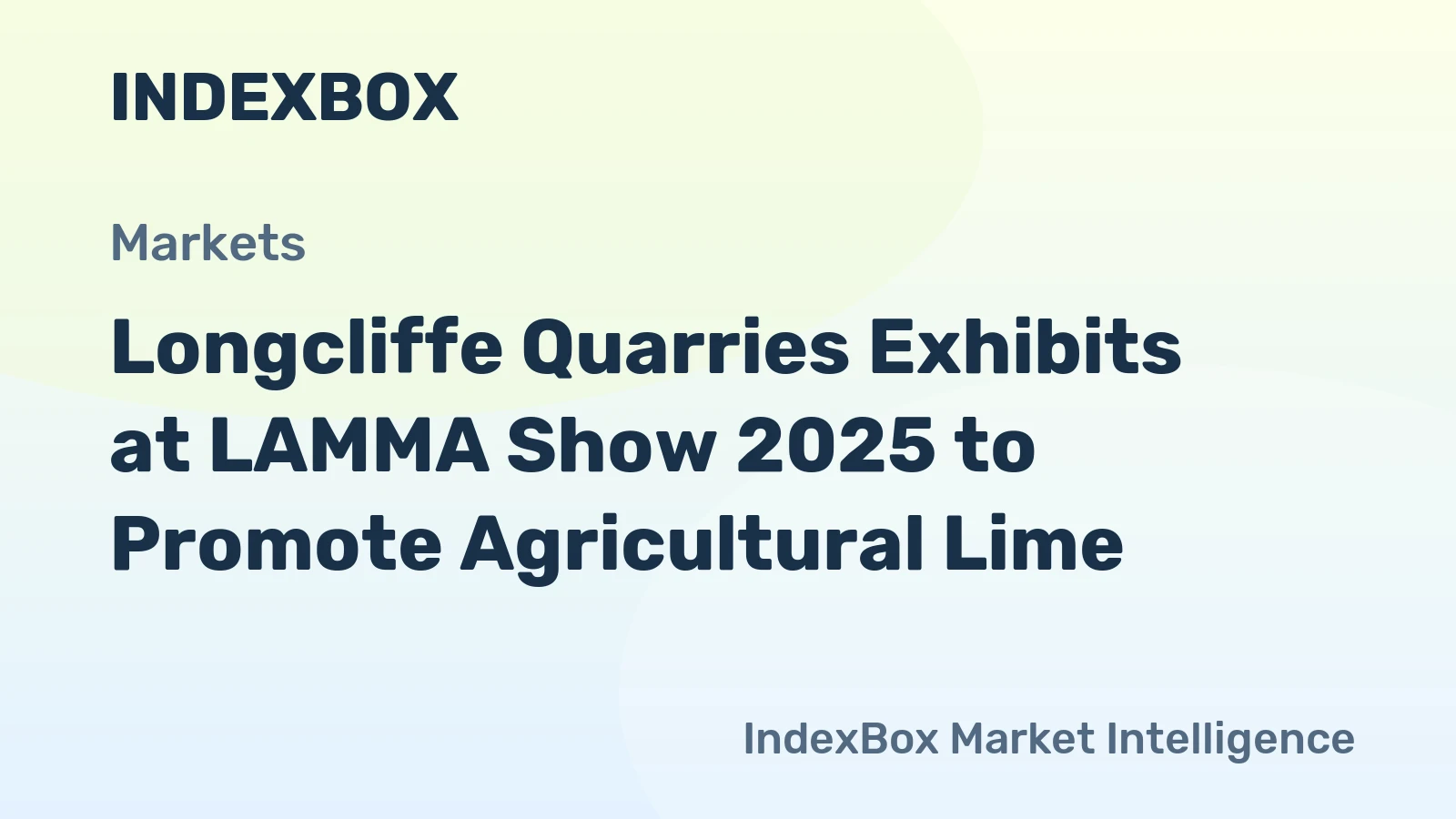 Longcliffe Quarries Exhibits at LAMMA Show 2025 to Promote Agricultural Lime