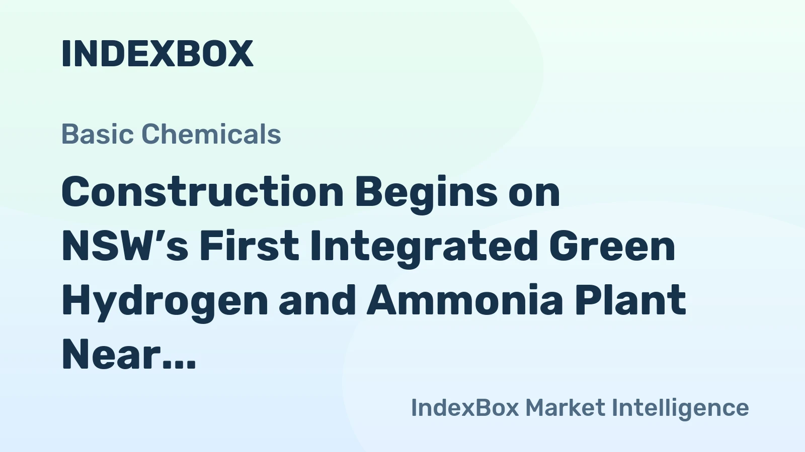 Construction Begins on NSW’s First Integrated Green Hydrogen and Ammonia Plant Near Moree
