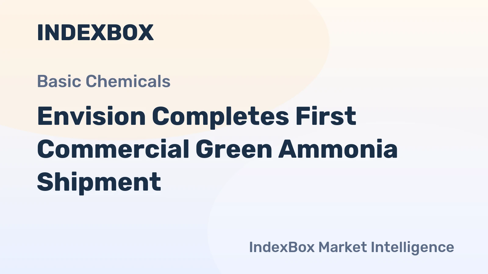 Envision Completes First Commercial Green Ammonia Shipment
