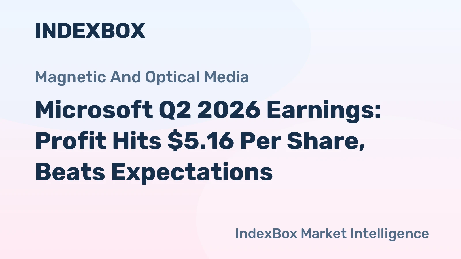 Microsoft Q2 2026 Earnings: Profit Hits $5.16 Per Share, Beats Expectations