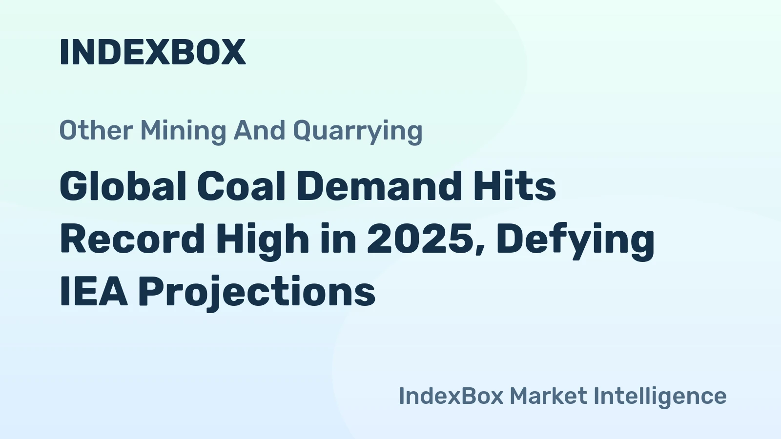 Global Coal Demand Hits Record High in 2025, Defying IEA Projections