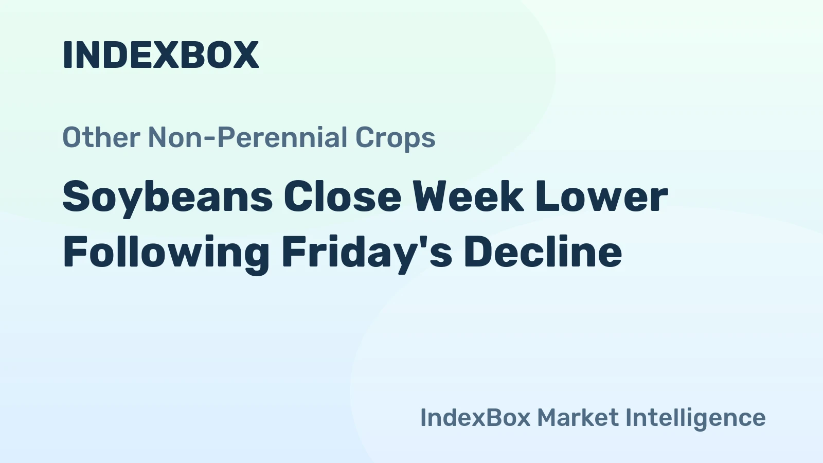 Soybeans Close Week Lower Following Friday's Decline