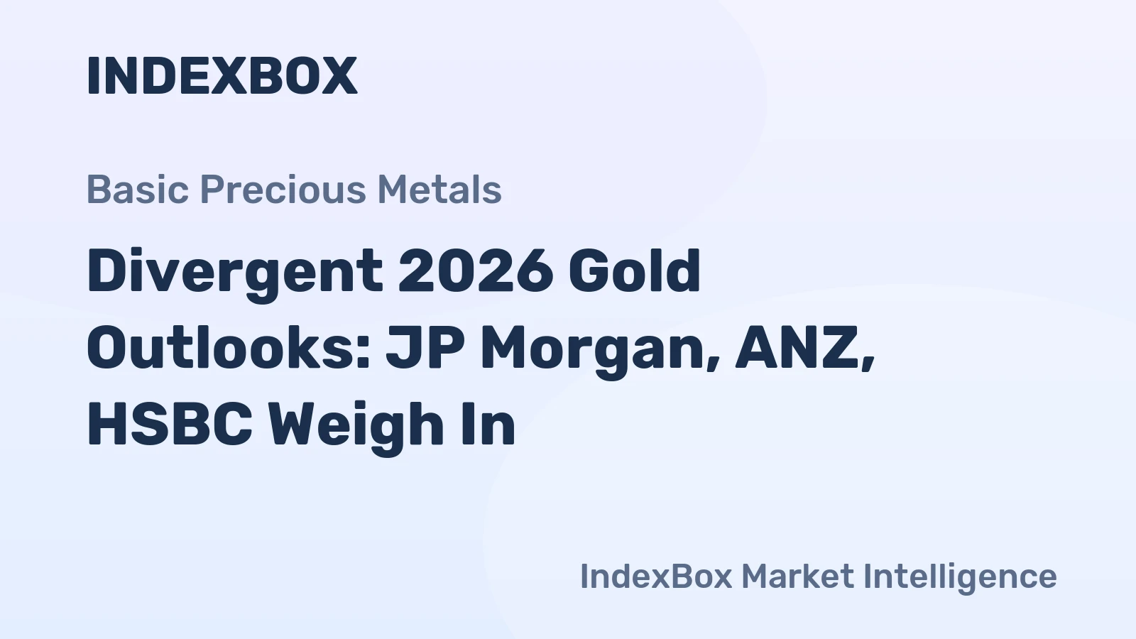 Divergent 2026 Gold Outlooks: JP Morgan, ANZ, HSBC Weigh In