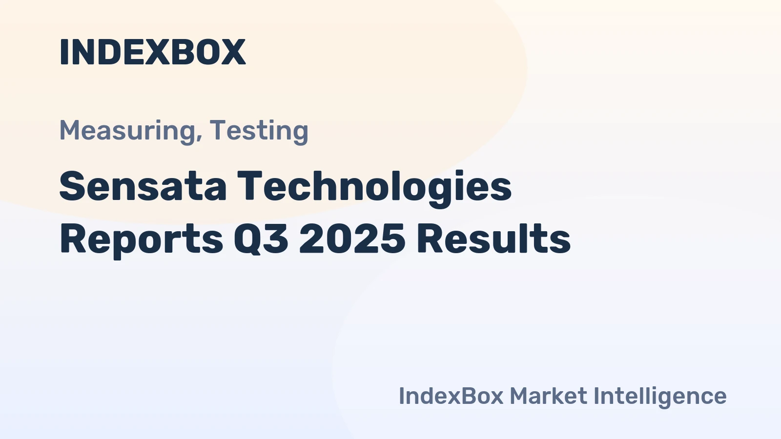 Sensata Technologies Reports Q3 2025 Results