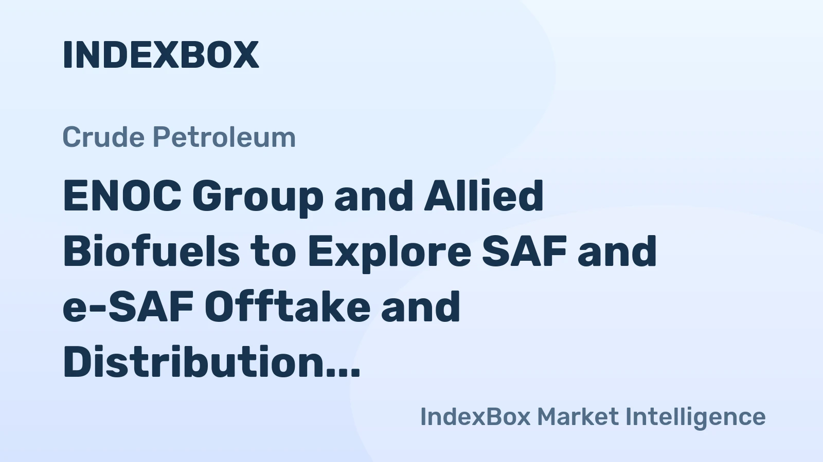 ENOC Group and Allied Biofuels to Explore SAF and e-SAF Offtake and Distribution