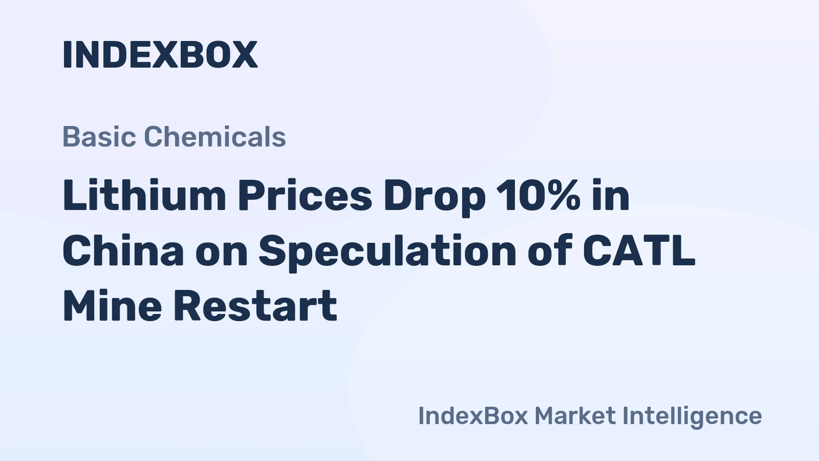 Lithium Prices Drop 10% in China on Speculation of CATL Mine Restart