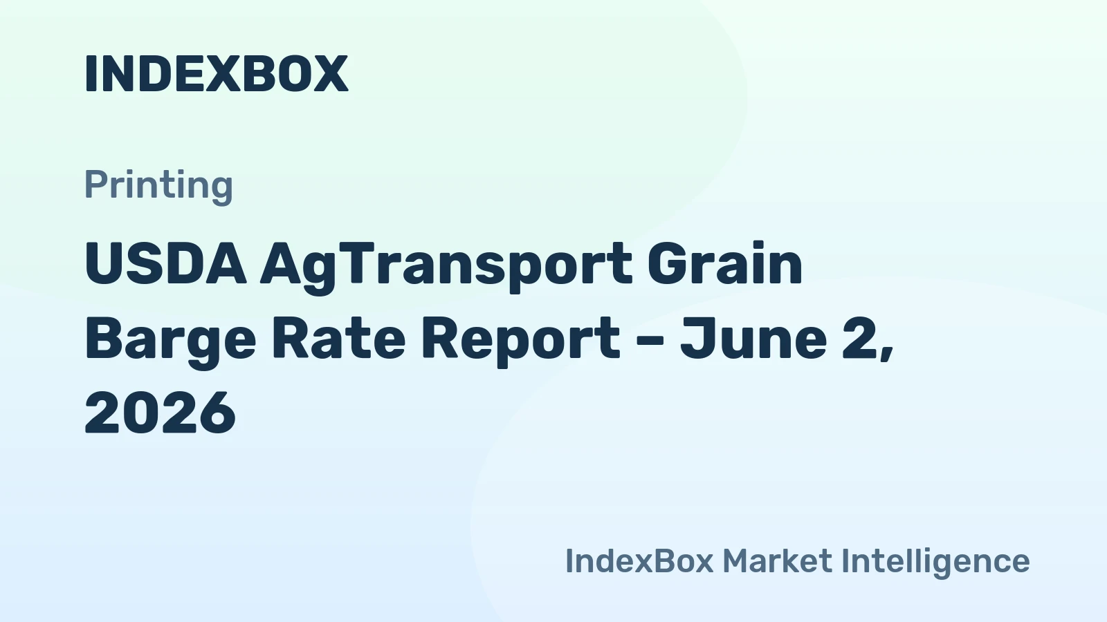 USDA AgTransport Grain Barge Rate Report – June 2, 2026