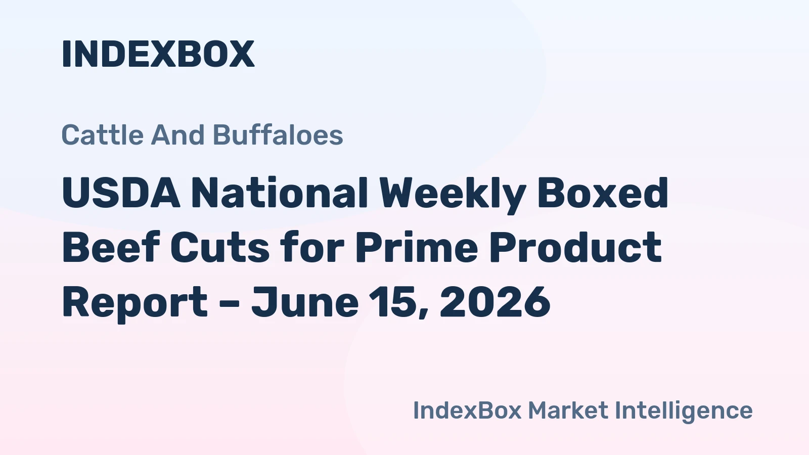 USDA National Weekly Boxed Beef Cuts for Prime Product Report – June 15, 2026