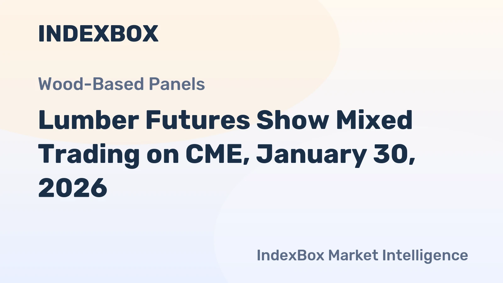 Lumber Futures Show Mixed Trading on CME, January 30, 2026