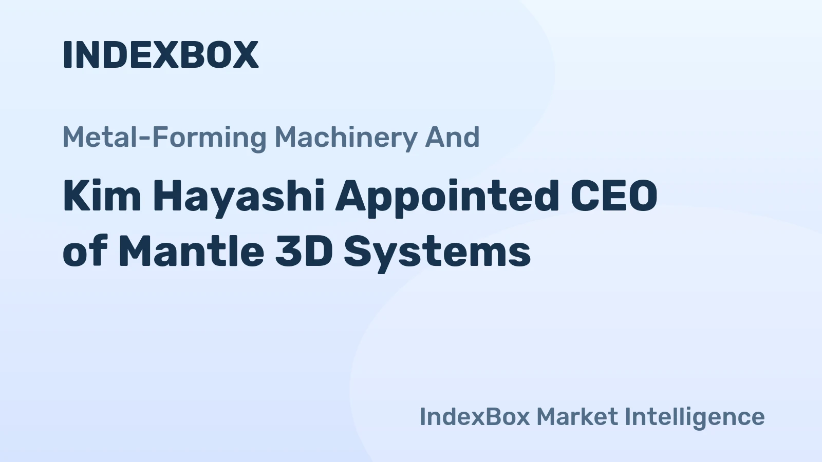 Kim Hayashi Appointed CEO of Mantle 3D Systems