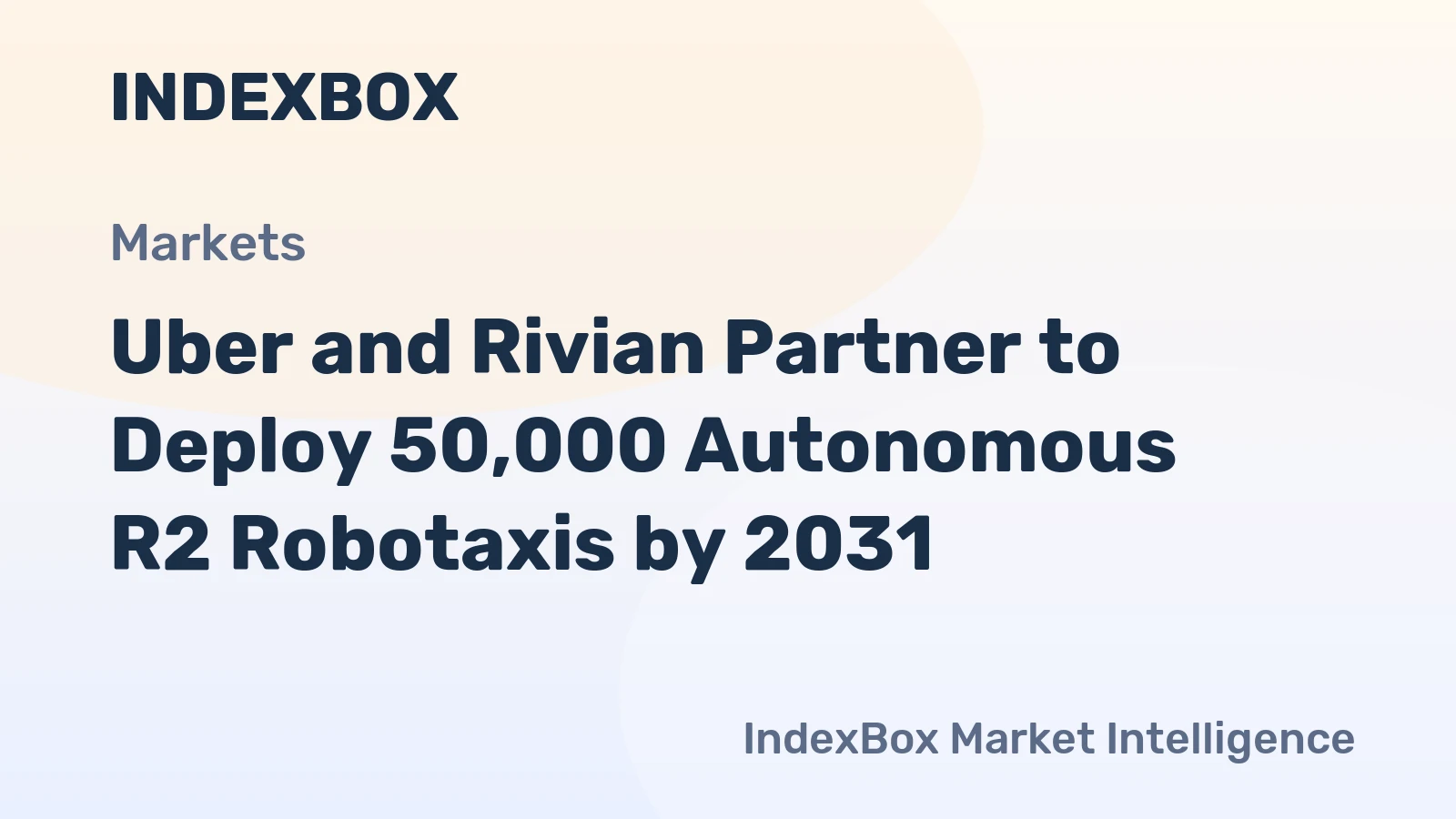 Uber and Rivian Partner to Deploy 50,000 Autonomous R2 Robotaxis by 2031