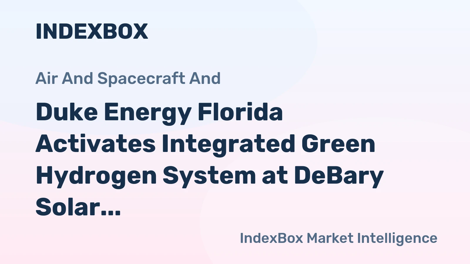 Duke Energy Florida Activates Integrated Green Hydrogen System at DeBary Solar Site