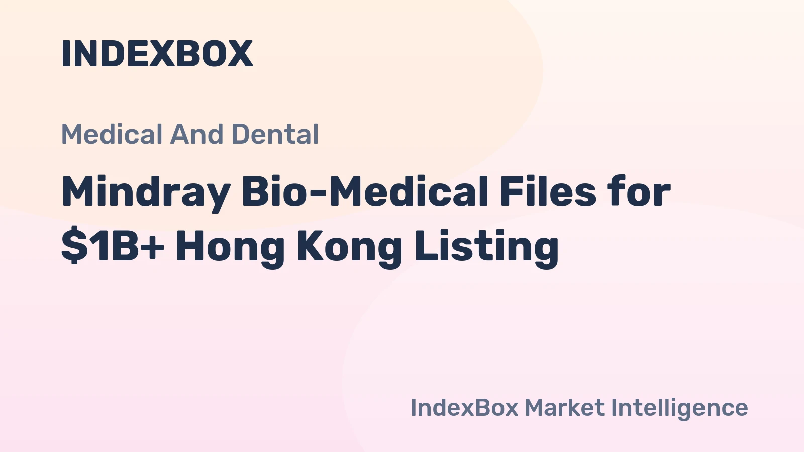 Mindray Bio-Medical Files for $1B+ Hong Kong Listing