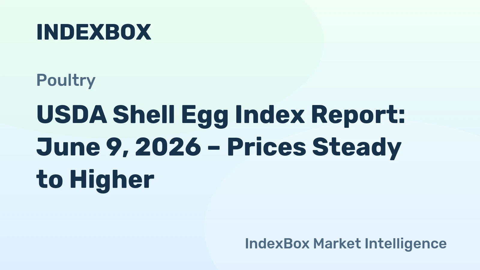 USDA Shell Egg Index Report: June 9, 2026 – Prices Steady to Higher
