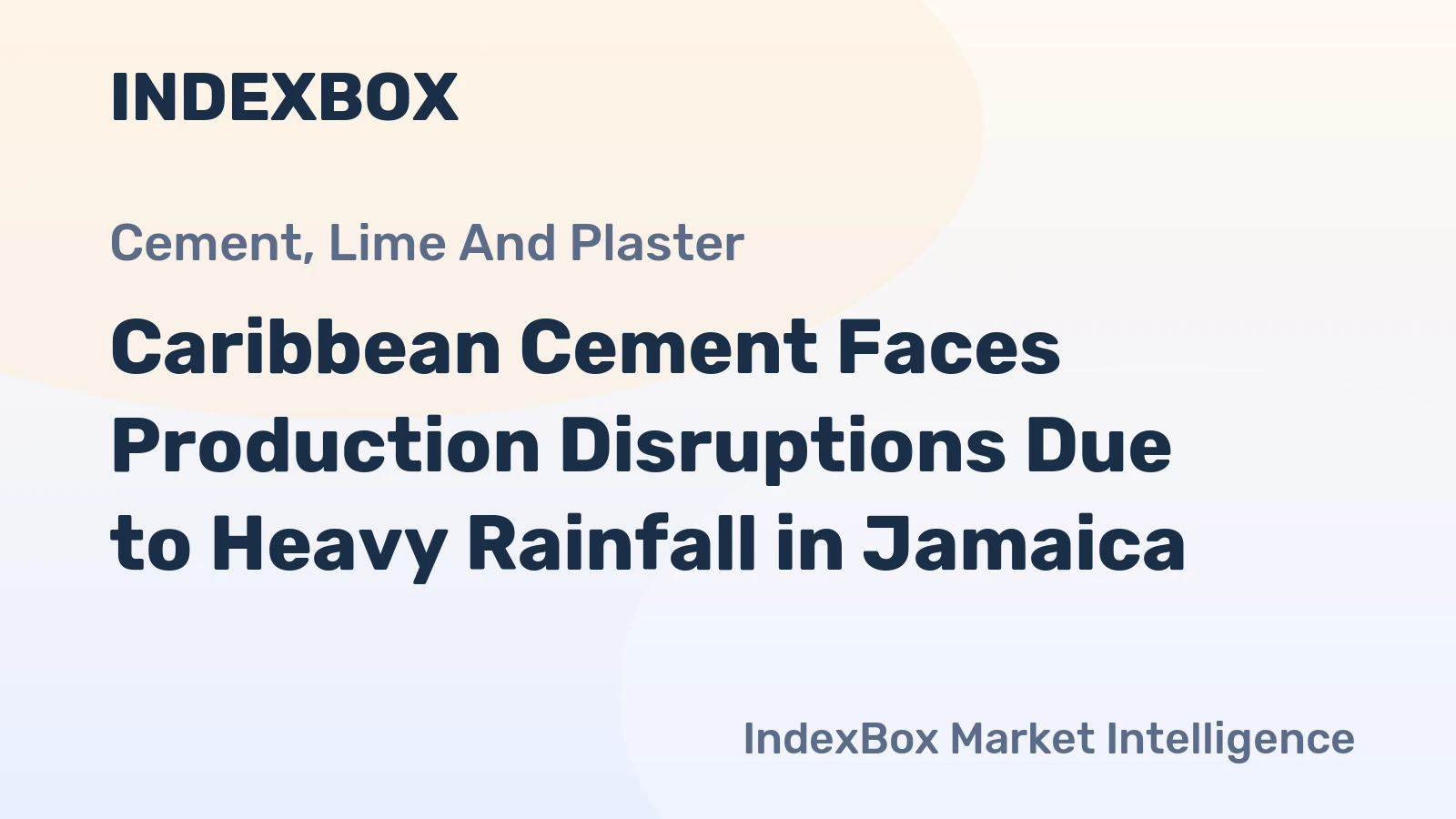 Caribbean Cement Faces Production Disruptions Due to Heavy Rainfall in Jamaica